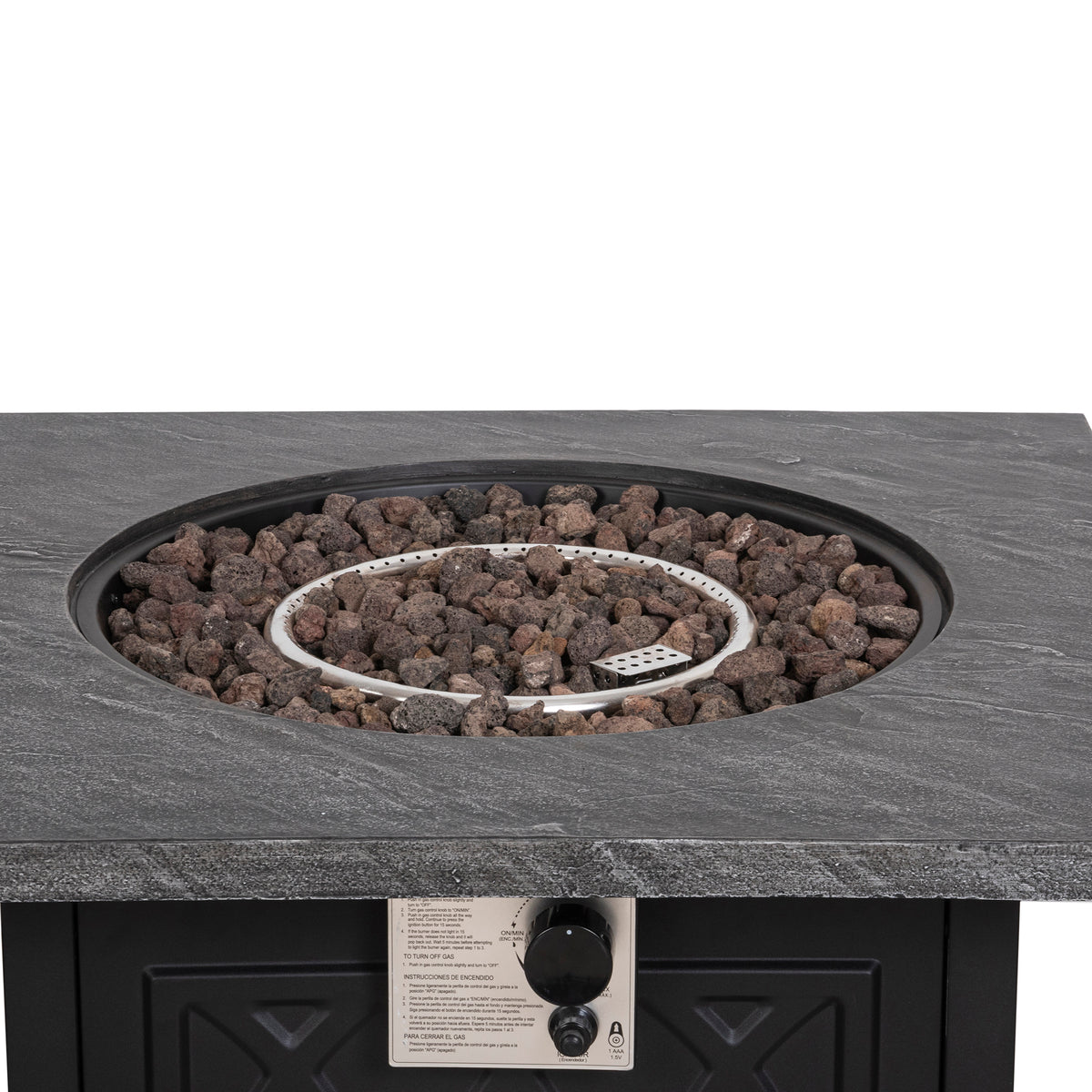 Steel Propane Outdoor Fire Pit Black – First Op International Inc